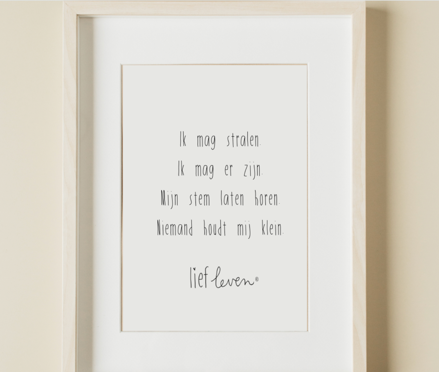 Je favoriete Lief Leven tekstje • Digitaal bestand