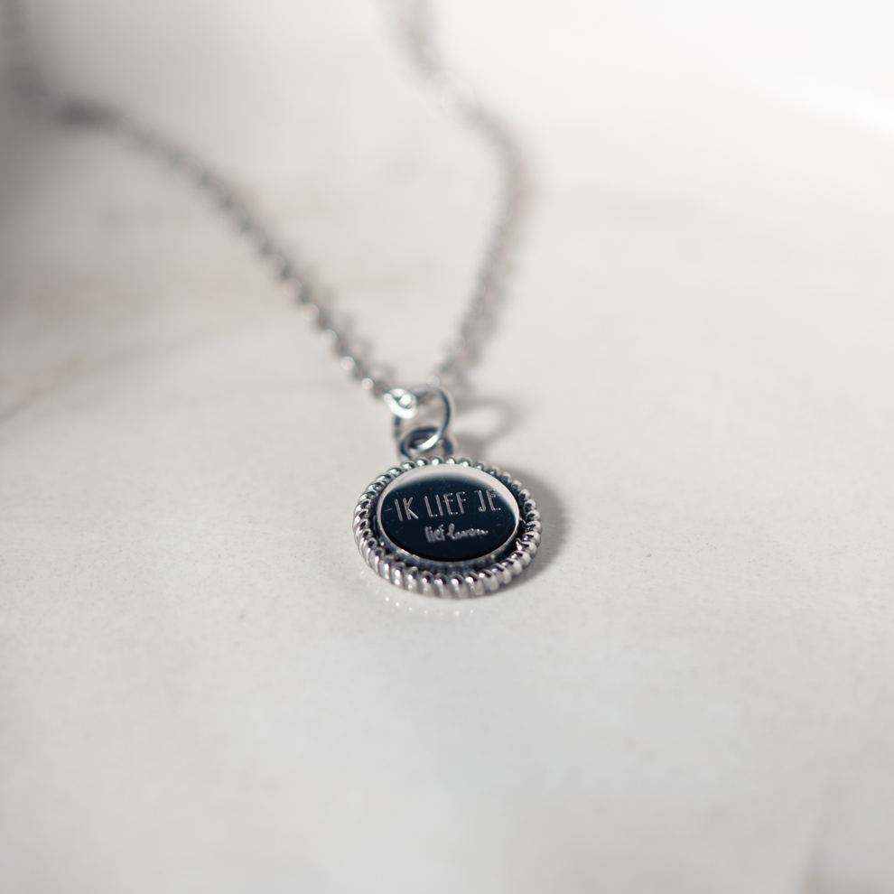 Zilverkleurige ‘ik lief je’ ketting – Lief Leven